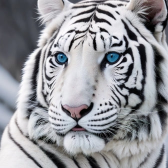 Hvit tiger | Diamond painting – Happy Diamond Painting Norway